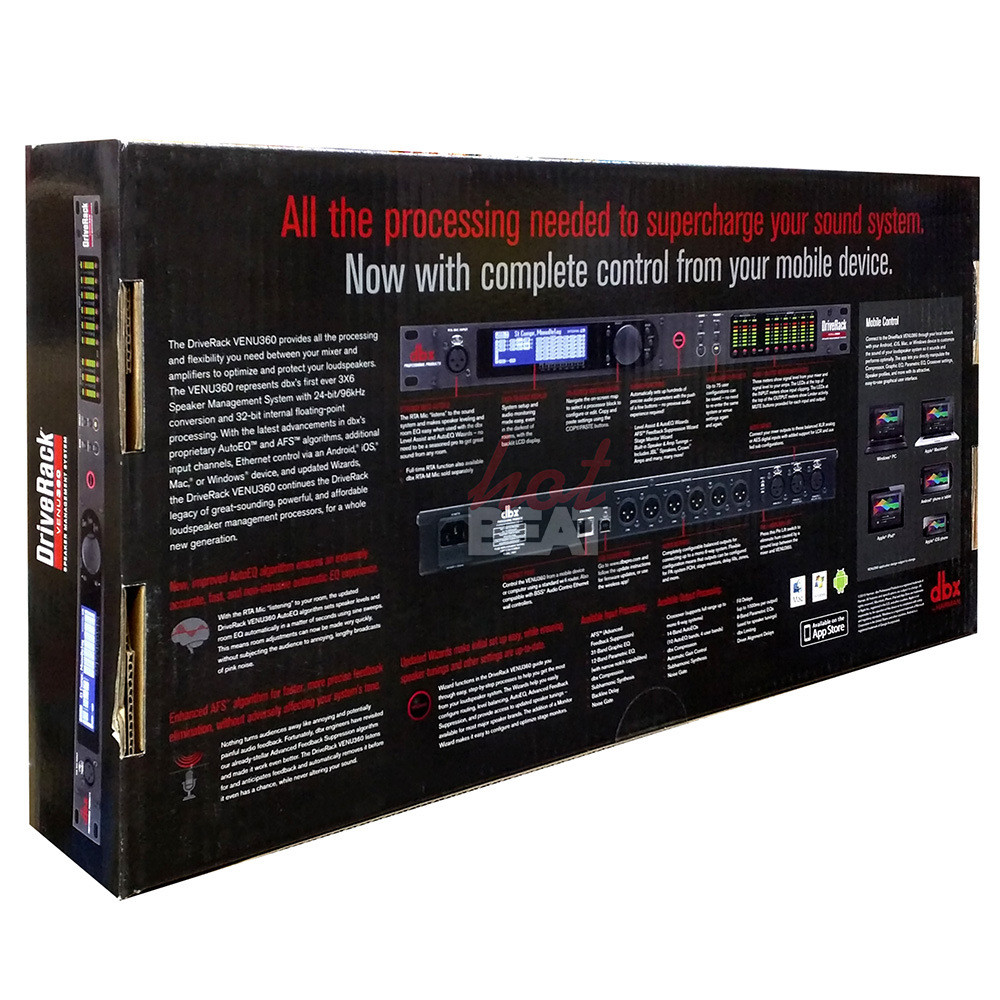 dbx DriveRack VENU360 Venue 360 3x6 Loudspeaker Management System 100 ...