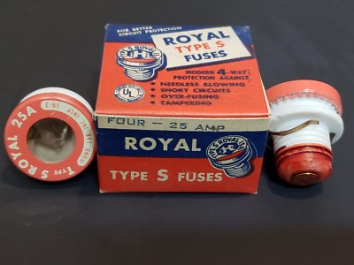 Royal Type S Fuses- 25 Amp- Pack of 4 | eBay