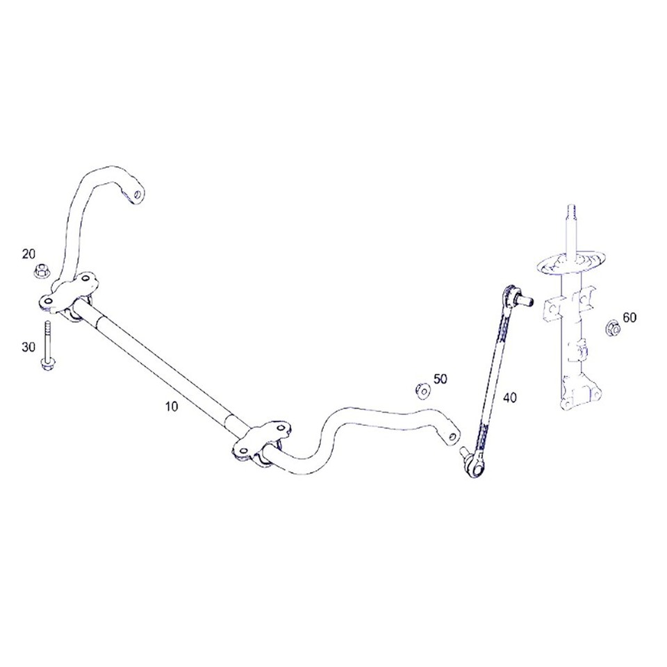 2 Front Stabilizer/Sway Bar Bushings for Mercedes-Benz W212 E250 E300 ...