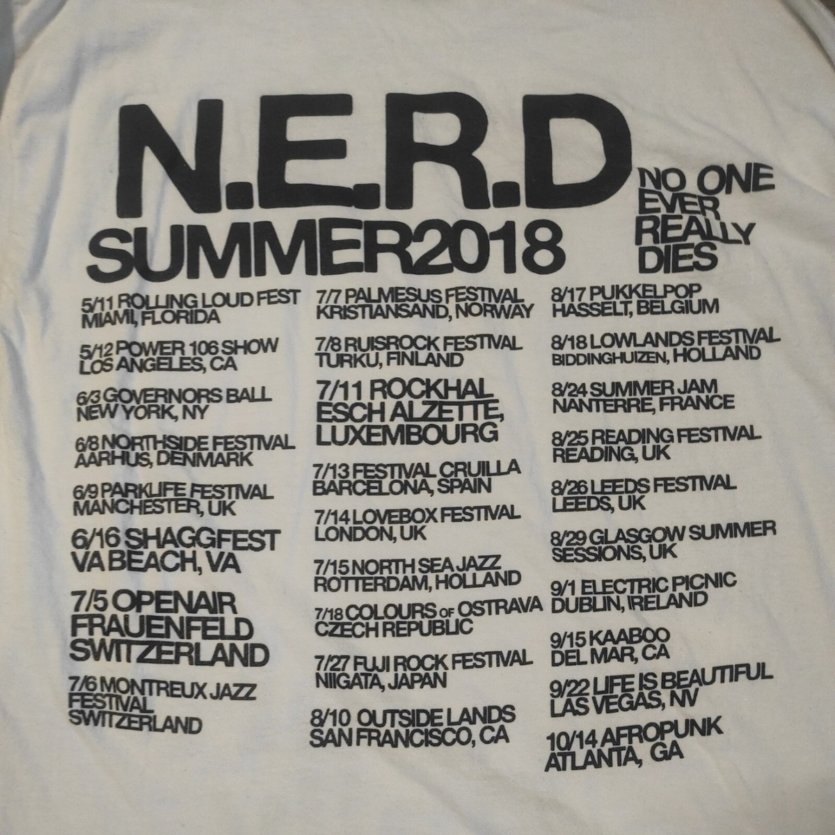 Cactus Plant Flea Market x Pharrell N.E.R.D 2018 Tour Shirt Cactus Plant Flea Market x Pharrell N.E.R.D 2018 Tour Shirt