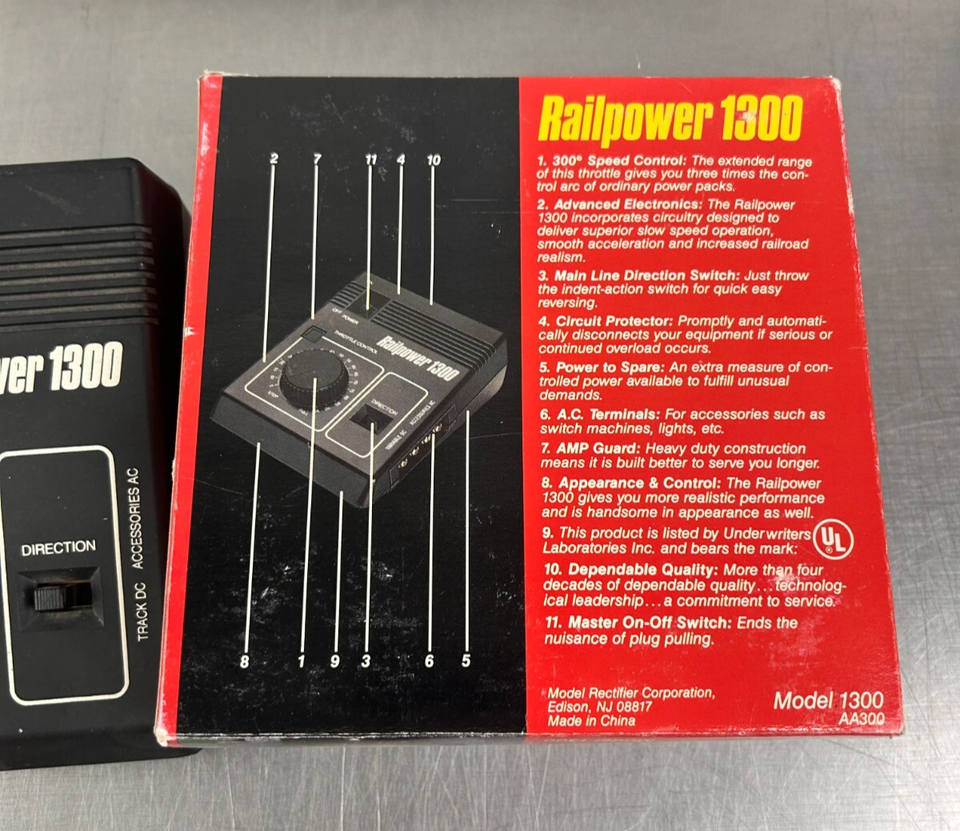 MRC Railpower 1300 Model train power pack for N and HO Scale | eBay