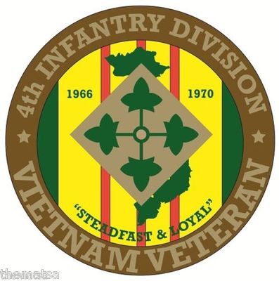 ARMY VIETNAM VETERAN 4TH INFANTRY DIVISION BUMPER CAR STICKER DECAL | eBay