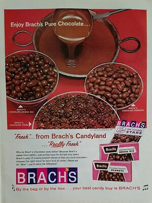 1965 brach's chocolate candy Candyland Stars Bridge mix peanuts vintage ...