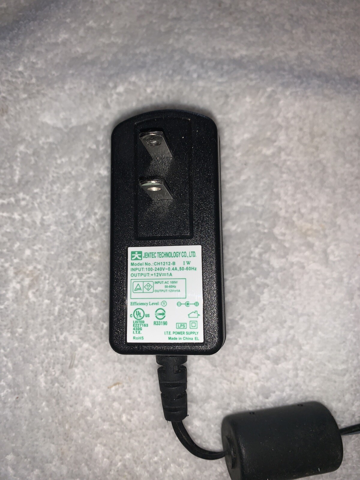 Jentec Technology AC Adapter CH1212-B with Output 12V 1A free fast ...