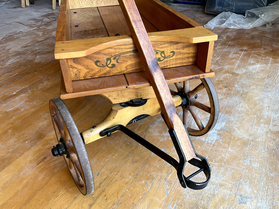 Antique Vintage Coaster Wood Wagon - Auto Wheel Coaster - Buffalo Sled ...
