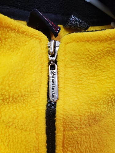 Vintage Foot Locker Vest Mens XXL Fleece Fill Zip Yellow Fashion ...