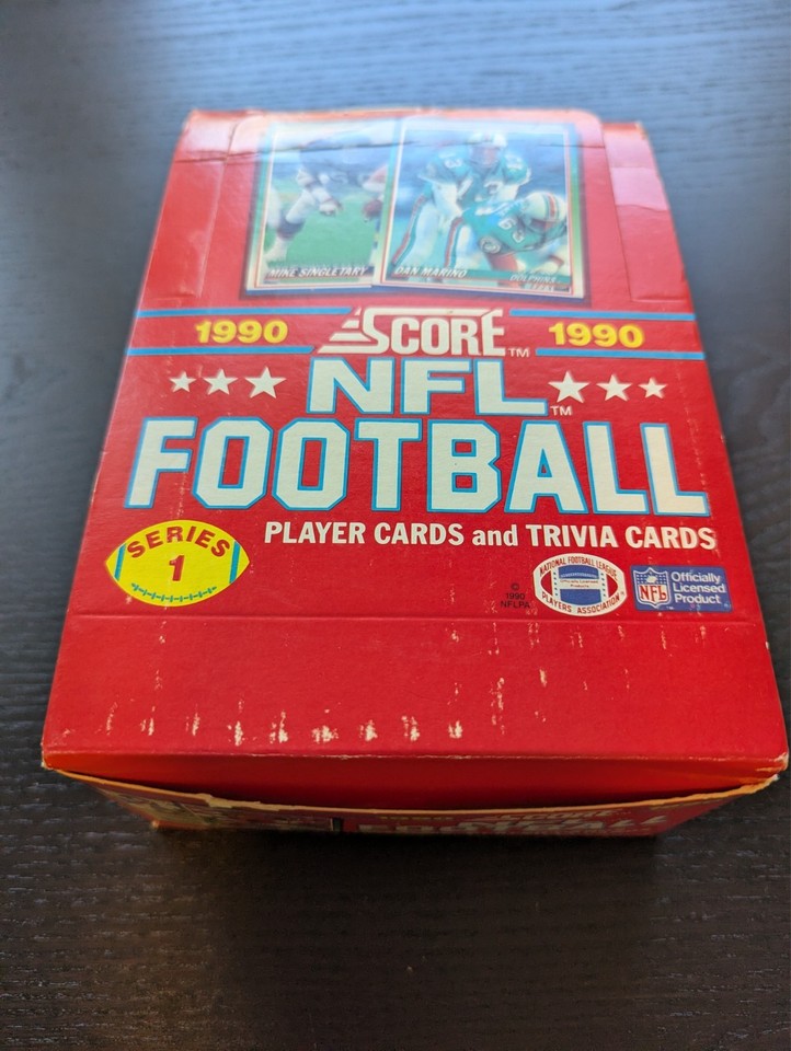 1990 Score NFL Football Player Cards Series 1, Box of 36 Unopened Packs ...