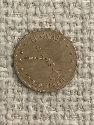 1959 Honolulu, Hawaii HI 50th State The Aloha State Shell Gas Token | eBay