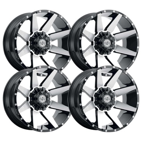 (Set-4) Scorpion SC31 22x14 6x135/6x139.7 -76mm Black Machined wheels ...