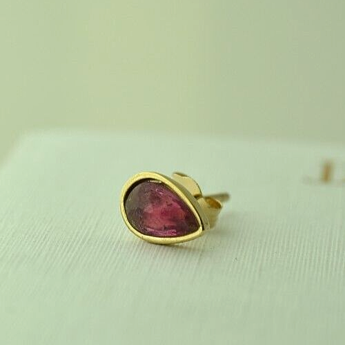 Talma Keshet 14k Yellow Gold Small SINGLE One Earring Tourmaline ...