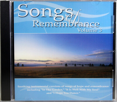 Songs of Remembrance Vol 3 NEW CD Soothing Instrumental Christian Music ...