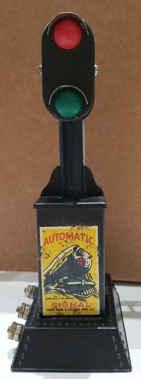 MARX 'O' Gauge Vintage Automatic Signal Railroad Crossing Signal TESTED ...