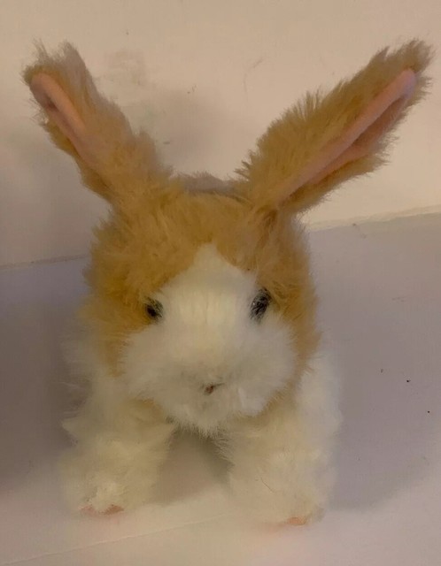 FurReal Friends Hop N Cuddle Tan Bunny Rabbit Interactive Plush Hasbro ...