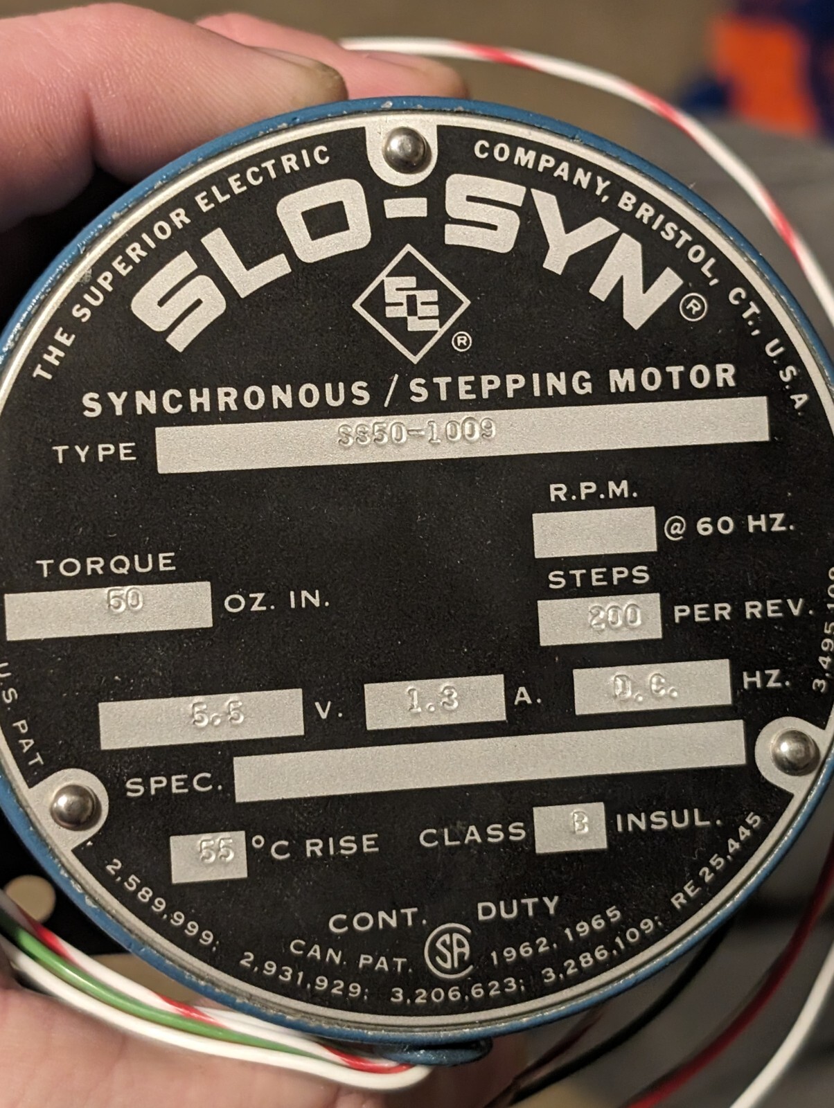 Superior Electric,SS50-1008,SLO-SYN Synchronous Stepping Motor | eBay