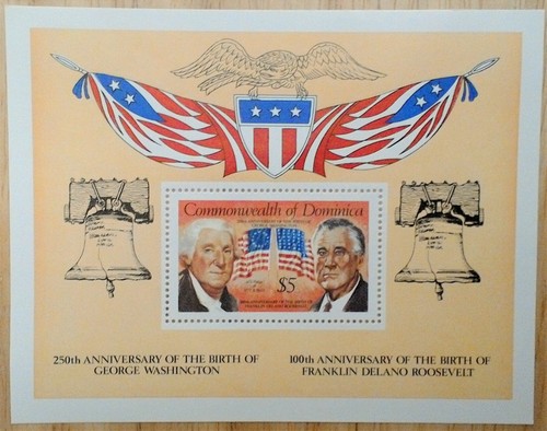 VINTAGE CLASSICS - Dominica 1982 - Washington, Roosevelt - S/S - Scott ...