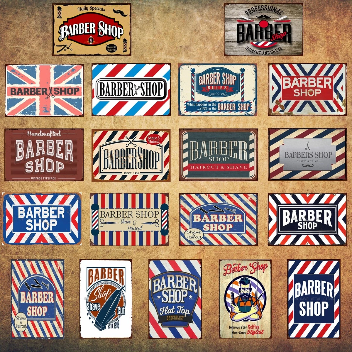 Vintage Barbershop Signs