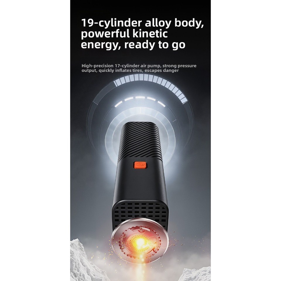 12 Volt Portable Electric Car Air Pump High Pressure Tire Inflator with ...