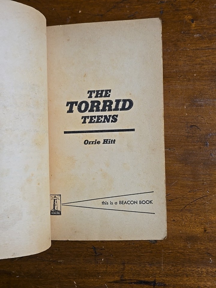 The Torrid Teens by Orrie Hitt, 1960 Pulp Fiction Vintage Erotica ...