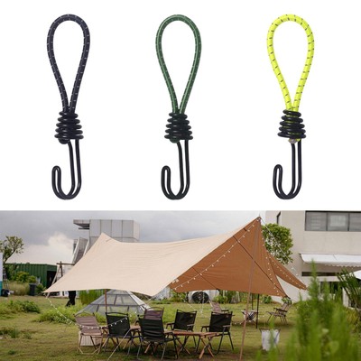 10x Bungee Cord with Hook Mini Bungee Cord Camping Tent Hook Sturdy ...