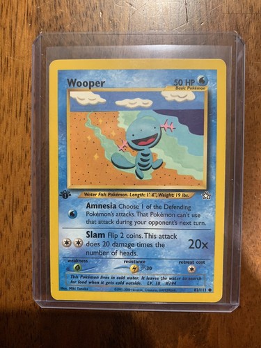 Pokémon TCG Wooper Neo Genesis 82/111 Regular 1st Edition Common | eBay