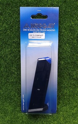 Mec-Gar CZ 75 Compact P01 PCR Magazine 10 Round 9mm Magazine Blued ...