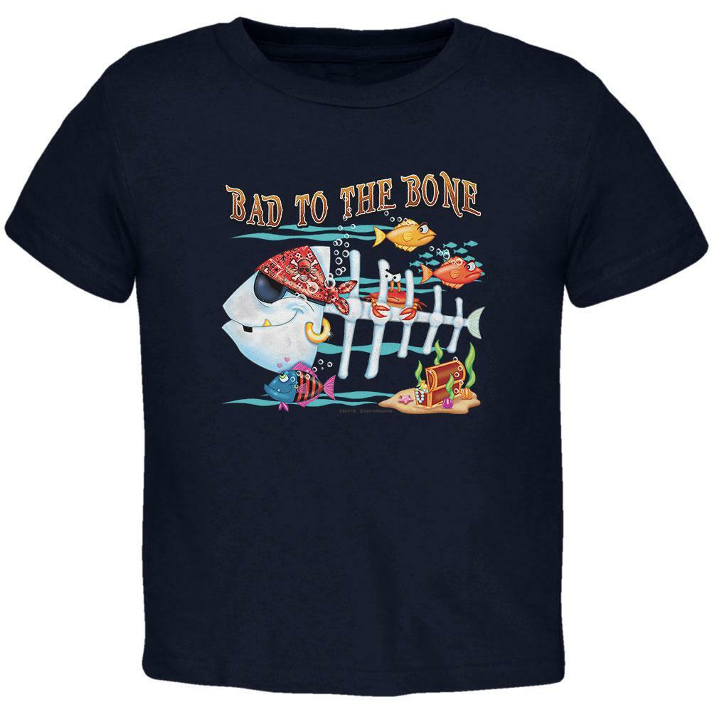 Bad to the Bone Pirate Fish Toddler T Shirt | eBay