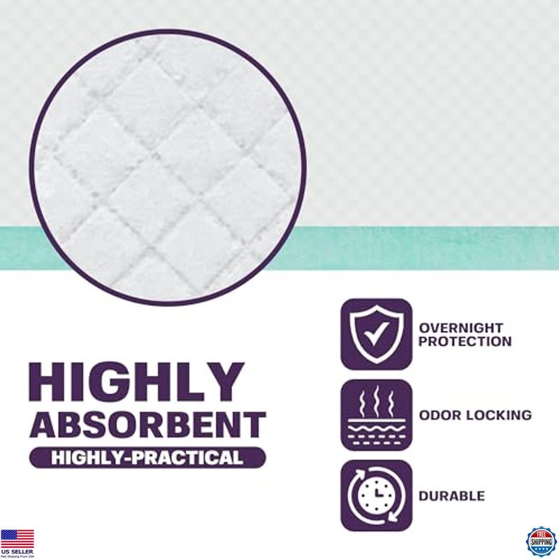 Extra Large Disposable Bed Pads 36x36 (50 Count) Incontinence Chuck ...