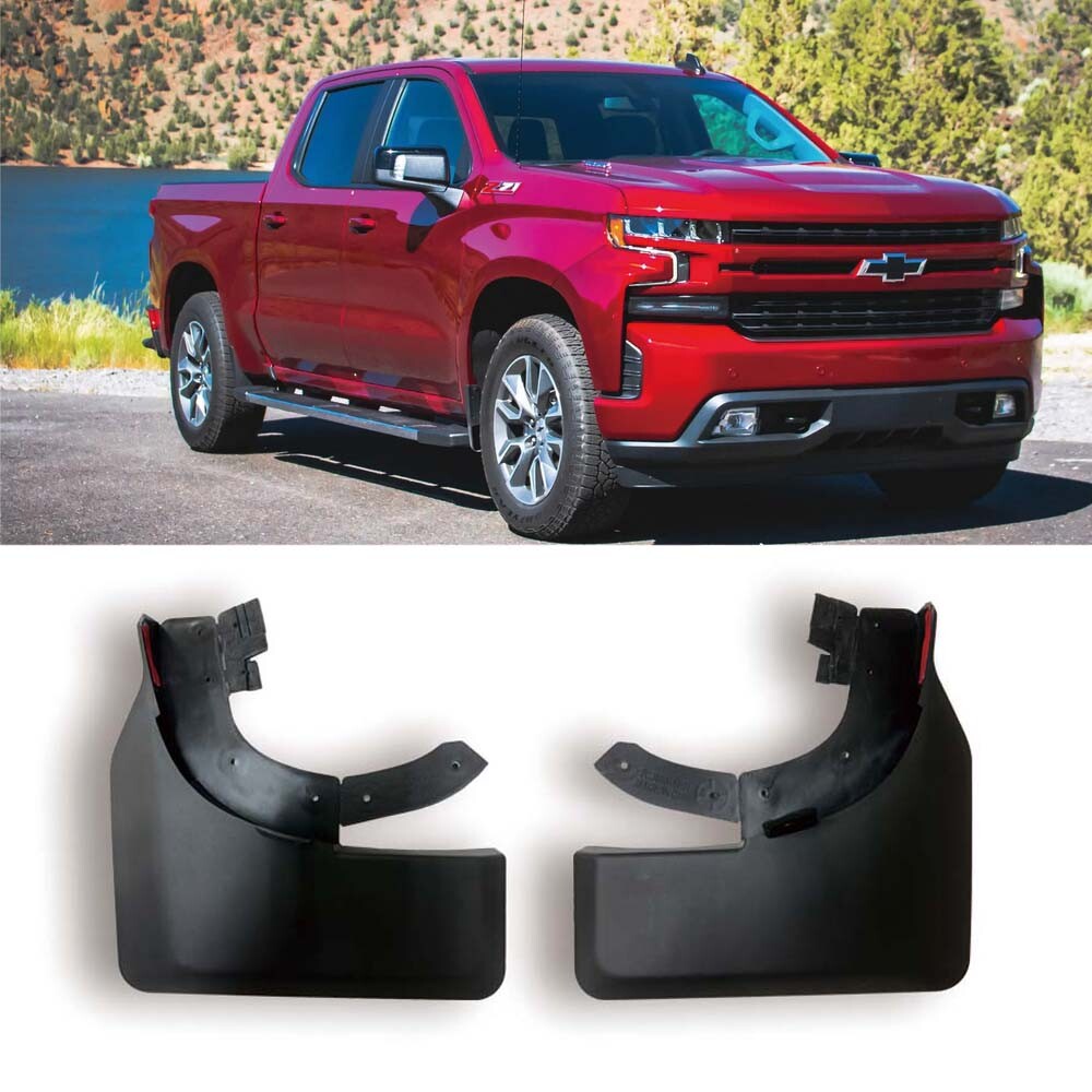 2PCS Rear Splash Mud Flap Guard Fit 2019-2024 Chevy Chevrolet Silverado ...