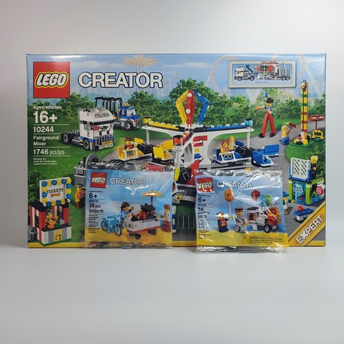 LEGO 10244 40078 40108 FAIRGROUND MIXER Mega Lot 2014 RETIRED w Bonus ...