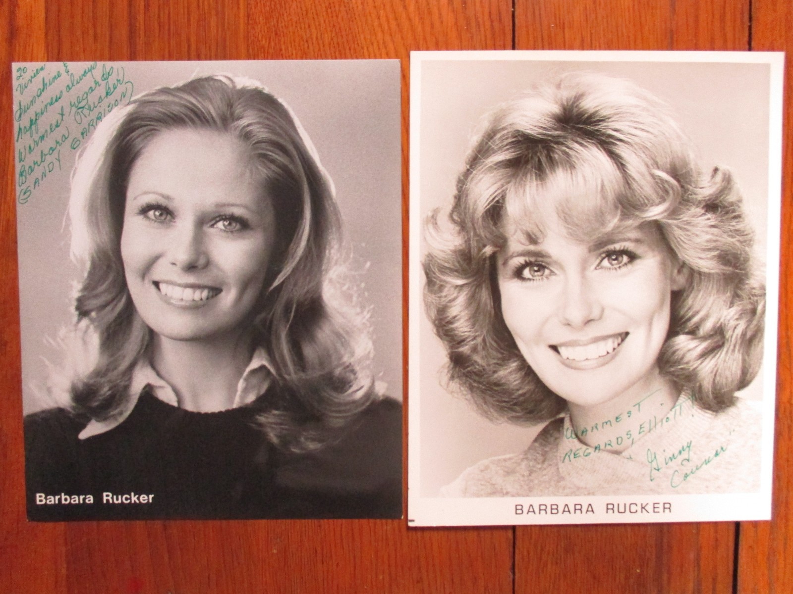 BARBARA RUCKER("As the World Turns/Texas")2 -Signed 8 X 10 Black ...