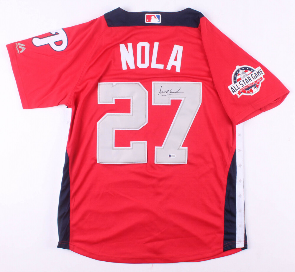 Aaron Nola Signed Phillies 2018 N.L All-Star Game Majestic MLB Jersey ...