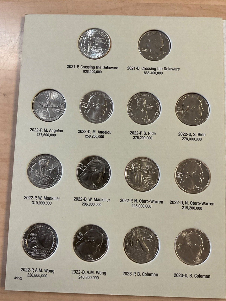 2021 2022 - 2025 PD WCD & American Women 40 Quarter Uncirc Complete Set ...