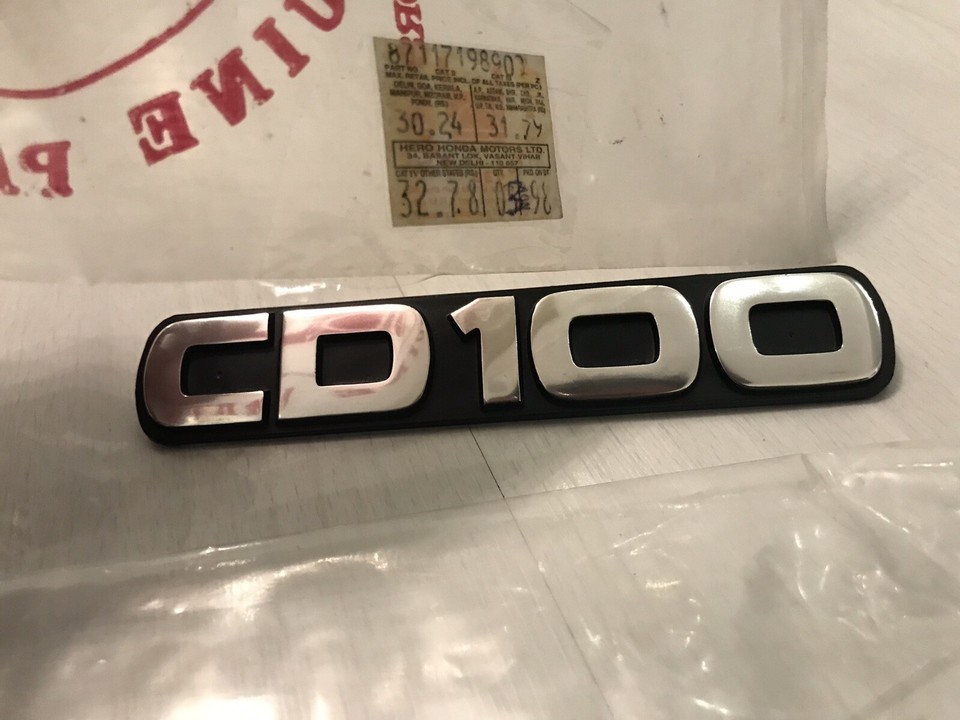 NOS Original New Honda CD100 Side Cover Silver Steel Emblem, OEM | eBay