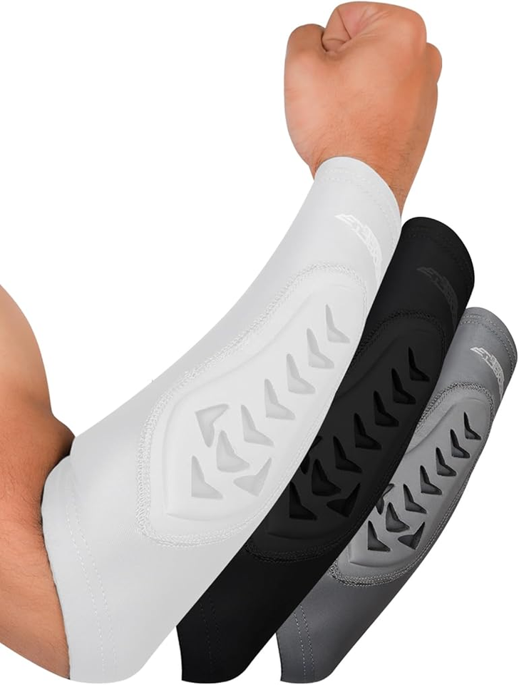 Exxact Sports Padded Forearm Compression Sleeves for Football, Baseball ...
