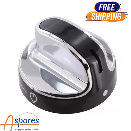 Genuine New World VISION Cooker Oven Hob Gas Control Knob Black Chrome ...