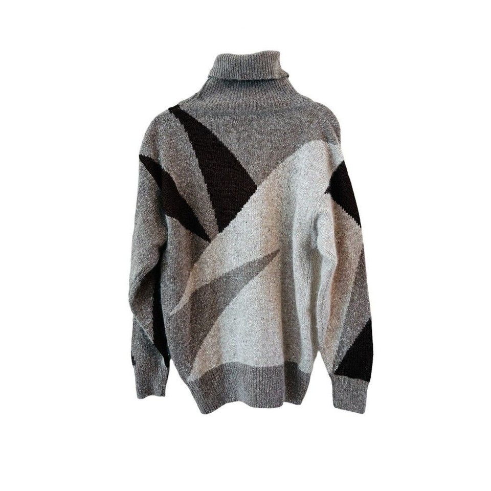 Vintage IB Diffusion Womens Turtleneck Sweater Small Silk Angora Beaded ...