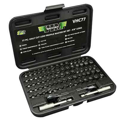 VIM TOOLS VHC77 77 Piece Half Cut Bit Set Brand New! | eBay