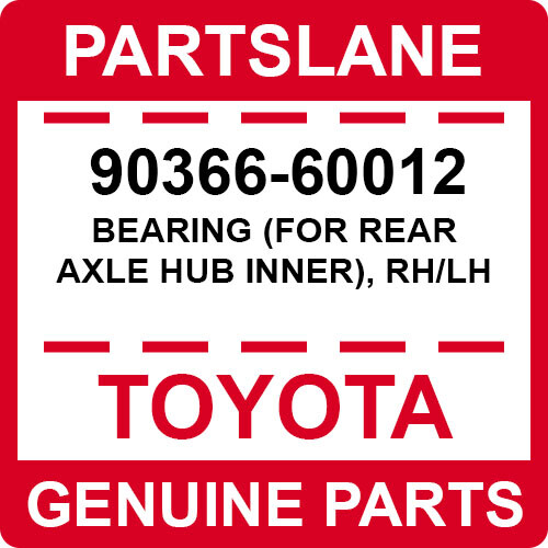 90366-60012 Toyota Bearing Genuine OEM Part for sale online | eBay