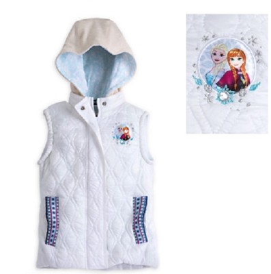 Disney Girls Frozen Vest Coat Jacket NWT Hooded Lined $11 OFF Anna ...