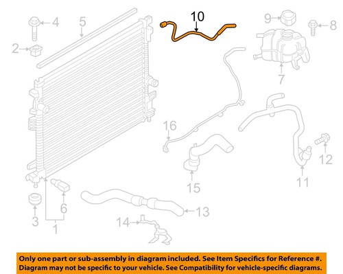 FORD OEM Radiator-Overflow Hose F2GZ8075B | eBay