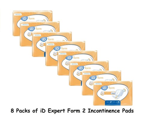 iD Expert Form 2 Plus Case Saver 8 Packs of 21 Incontinence Pads Adult ...