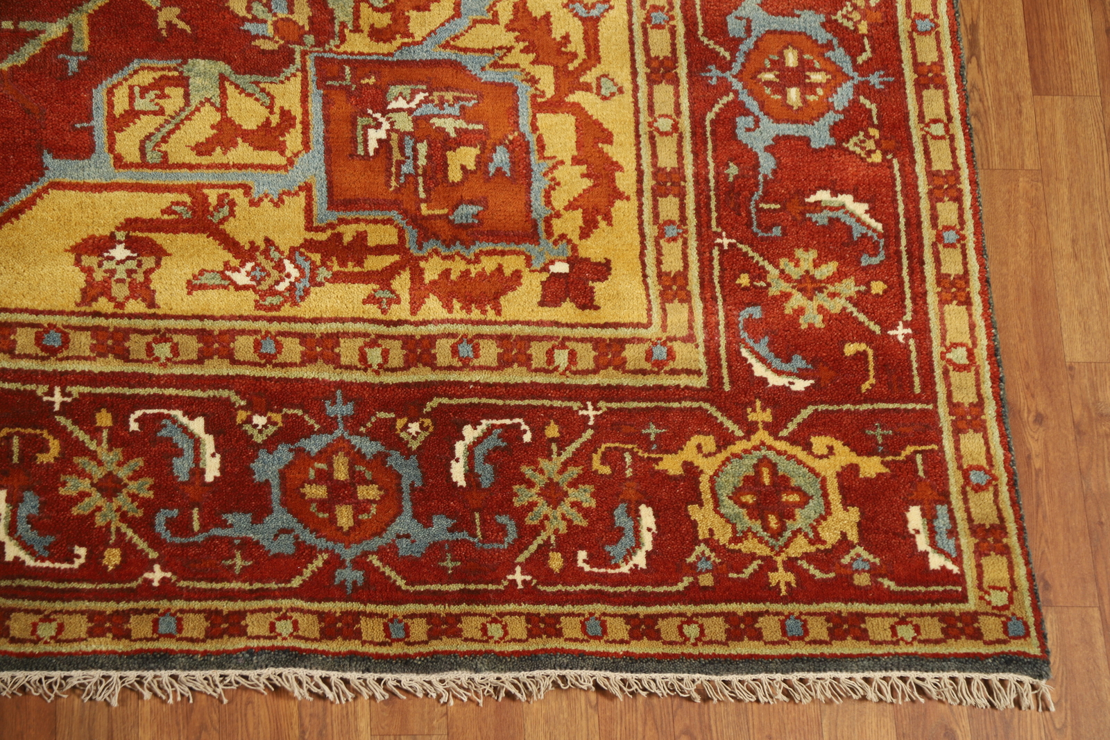 Exquisite Traditional Hand-Knotted Heriz Serapi Indian Living Room Wool ...