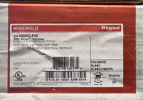 Legrand Wiremold 2410DFO-FW 2400 Raceway FiberReady Entrance End | eBay