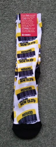 NEW - Redbubble Novelty Socks "Yellow Sticker" Design UK Size 3-9.5 | eBay