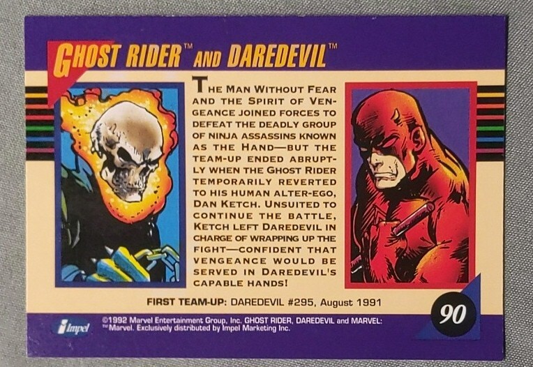 1992 Marvel Universe Series III 3 # 90 Ghost Rider And Daredevil | eBay