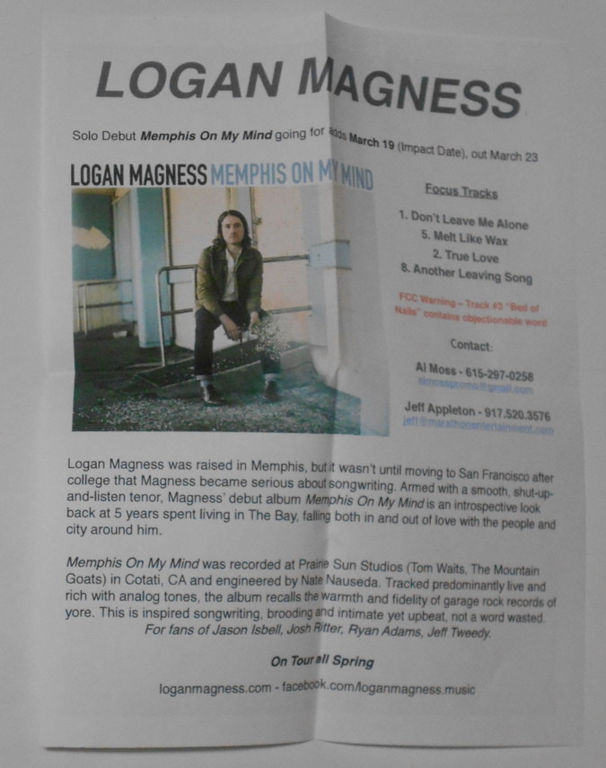 Logan Magness - Memphis On My Mind U.S. cd, digipak + press sheet | eBay
