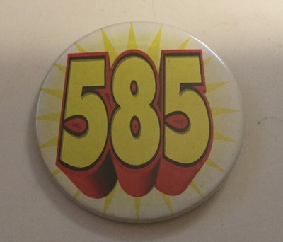 BUTTON PIN BACK NUMBER 585 STARBURST | eBay