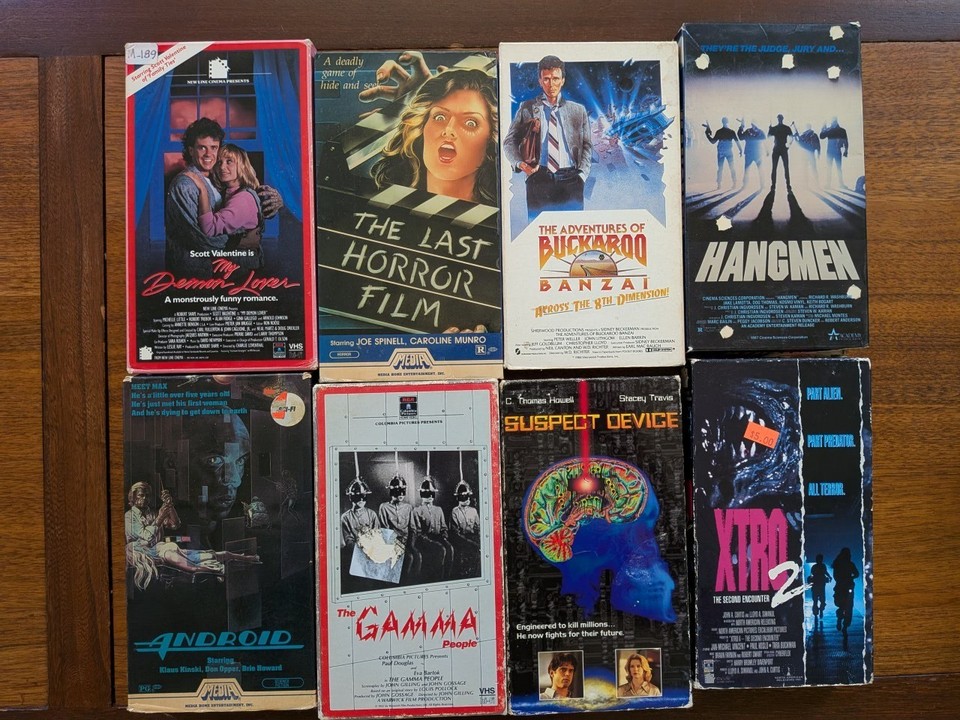 Lot of 13 VHS Tapes Horror, Sci-fi, Cult, Action, Vestron, Media ...