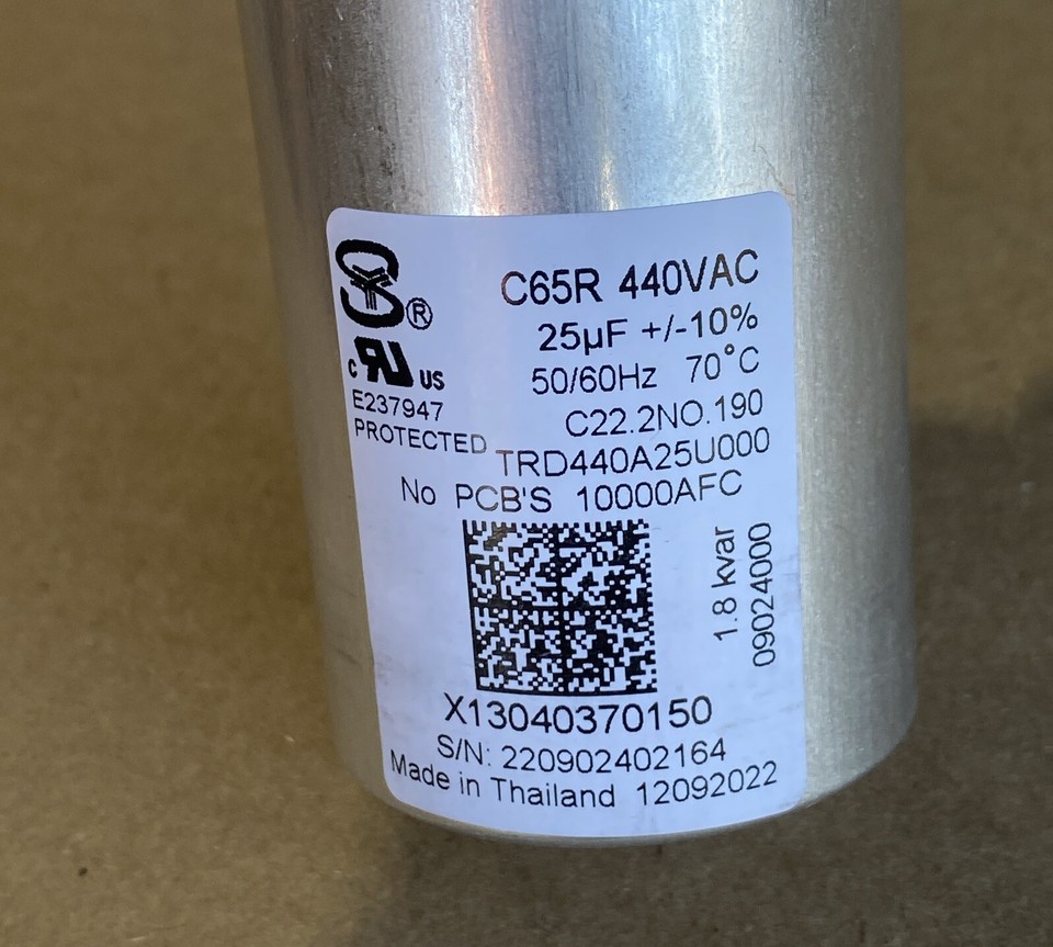 C65R-440VAC 25uF 50/60HZ C222NO.190 OVAL CAPACITOR New | eBay