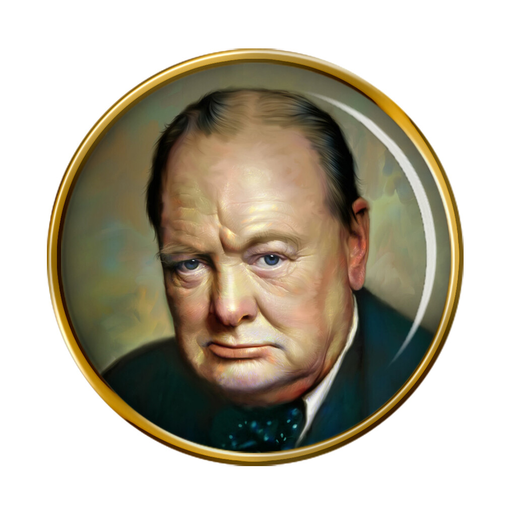 Winston Churchill Pin Badge | eBay UK
